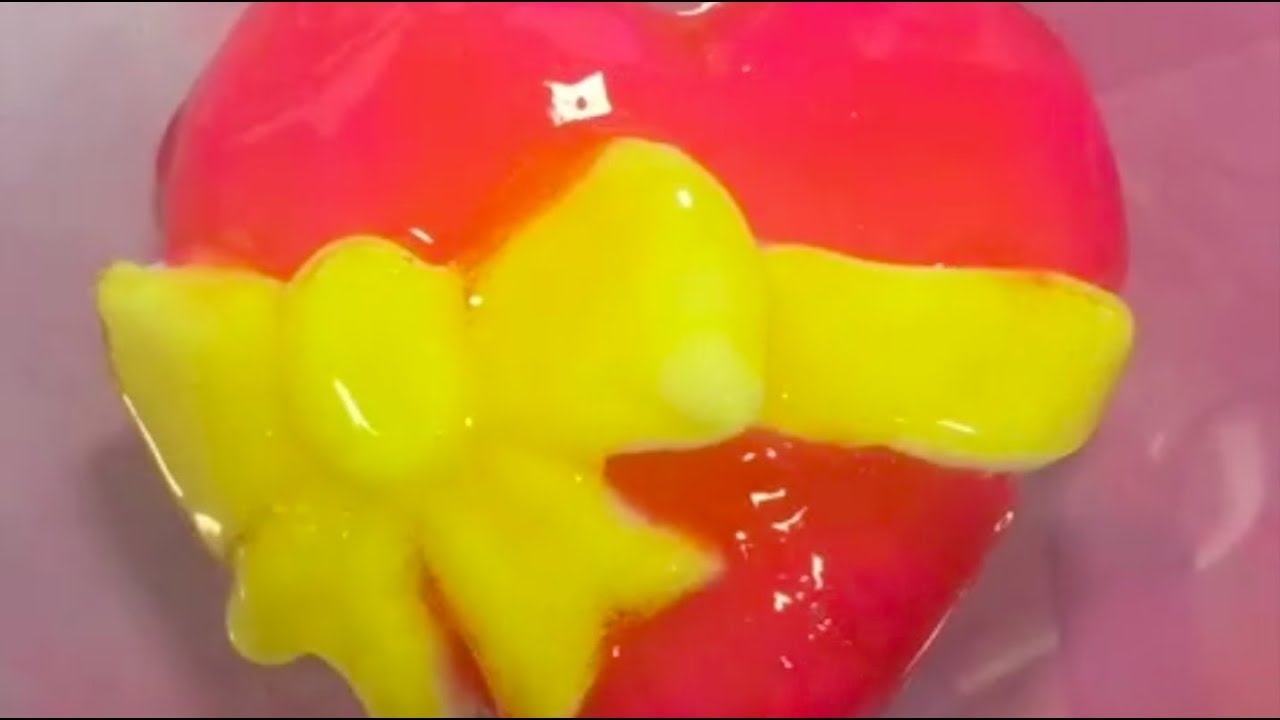 Gift-Wrapped Heart Slime - The Most Satisfying Slime Video ️ #153 ...