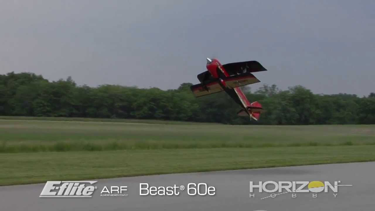 E-flite Beast 60e Modellflugzeug von Horizon Hobby - YouTube