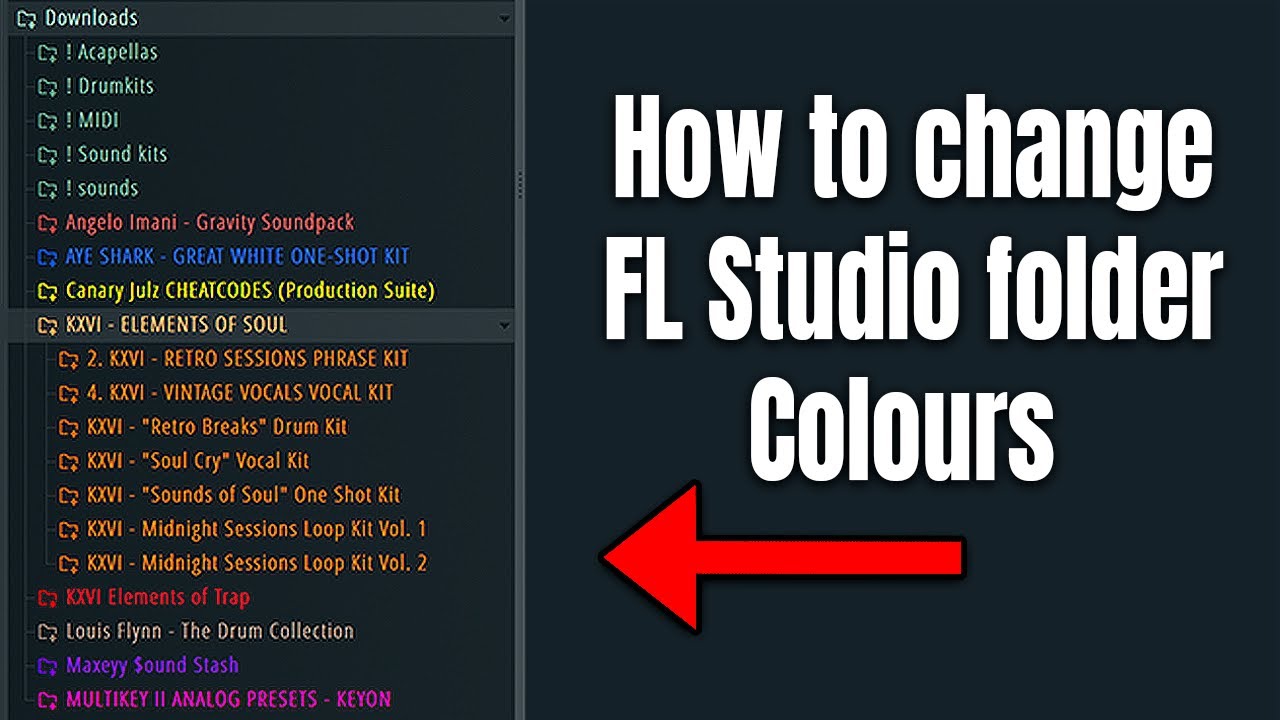 How to Change The Color of Your Folders In FL Studio - YouTube