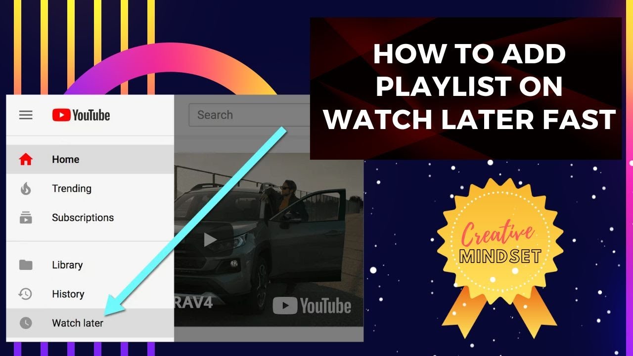 HOW TO ADD PLAYLIST ON WATCH LATER FAST - YouTube