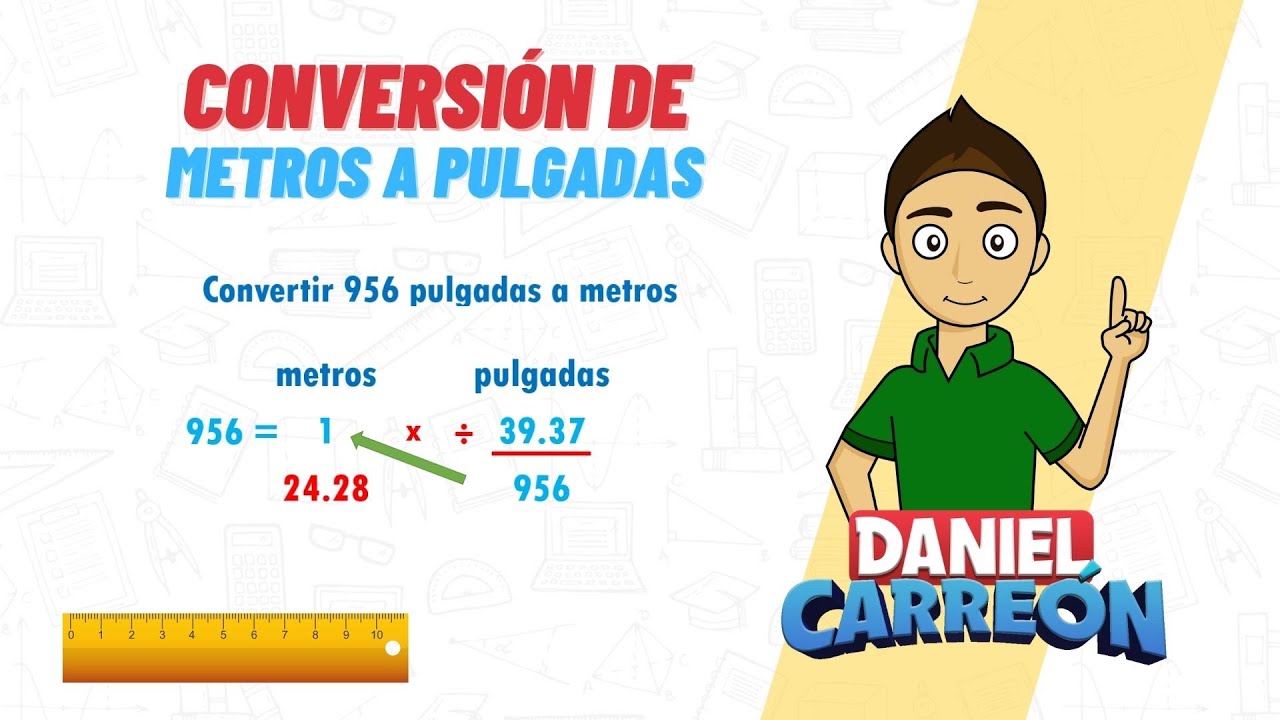 CONVERTIR METROS A PULGADAS Super Facil Para Principiantes YouTube
