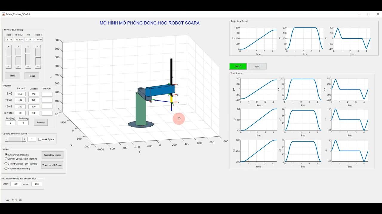 Mô phỏng Robot SCARA trên matlab - YouTube