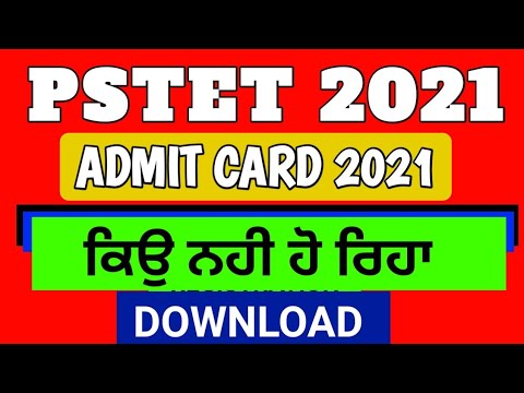 pstet admit card 2021 update|pstet admit card download 2021#pstet # ...