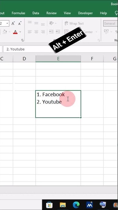 Write Multiple Lines in One Cell in Excel #shorts - YouTube