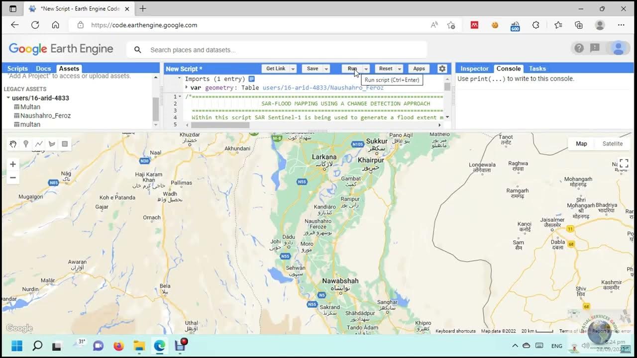 How to Map and Monitor flood using the google earth engine - YouTube