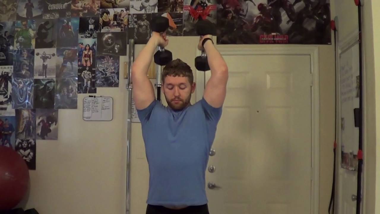How to Perform Standing DB Tricep Ex - YouTube