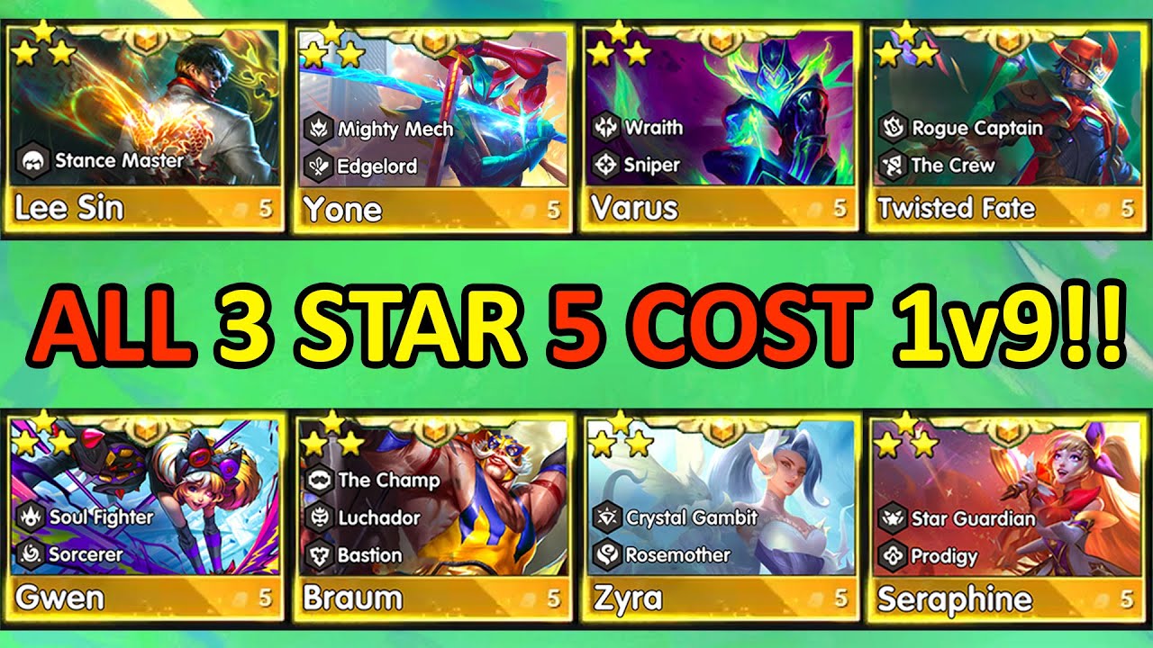 S15 ALL 5-Cost 3 Star⭐⭐⭐ - YouTube