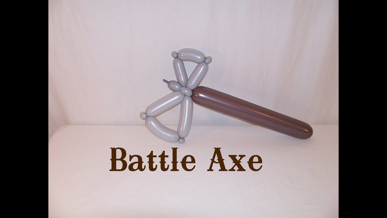 Learn how to make a balloon animal Battle Axe using balloon twisting ...