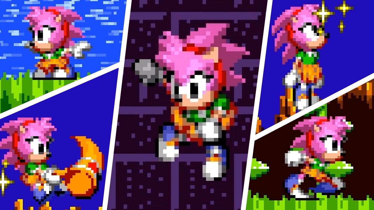 Amy Rose in Sonic 1 [Sonic Forever ~ Sonic Fan Games ~ Full Game ...