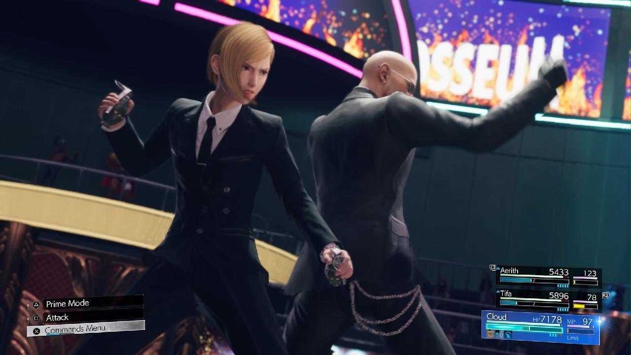 FF7 Rebirth: Rude and Elena Rematch Boss Fight (Hard Mode) - YouTube