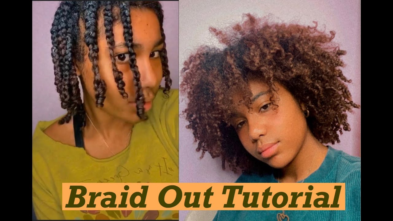 Braid Out Tutorial on 3c/4a Hair | Lots of Volume and Moisture! - YouTube