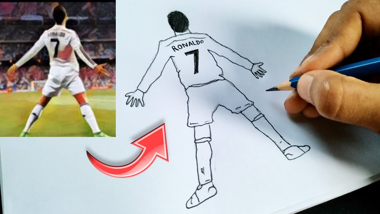 How to draw Sui celebration of Cristiano Ronaldo.. - YouTube