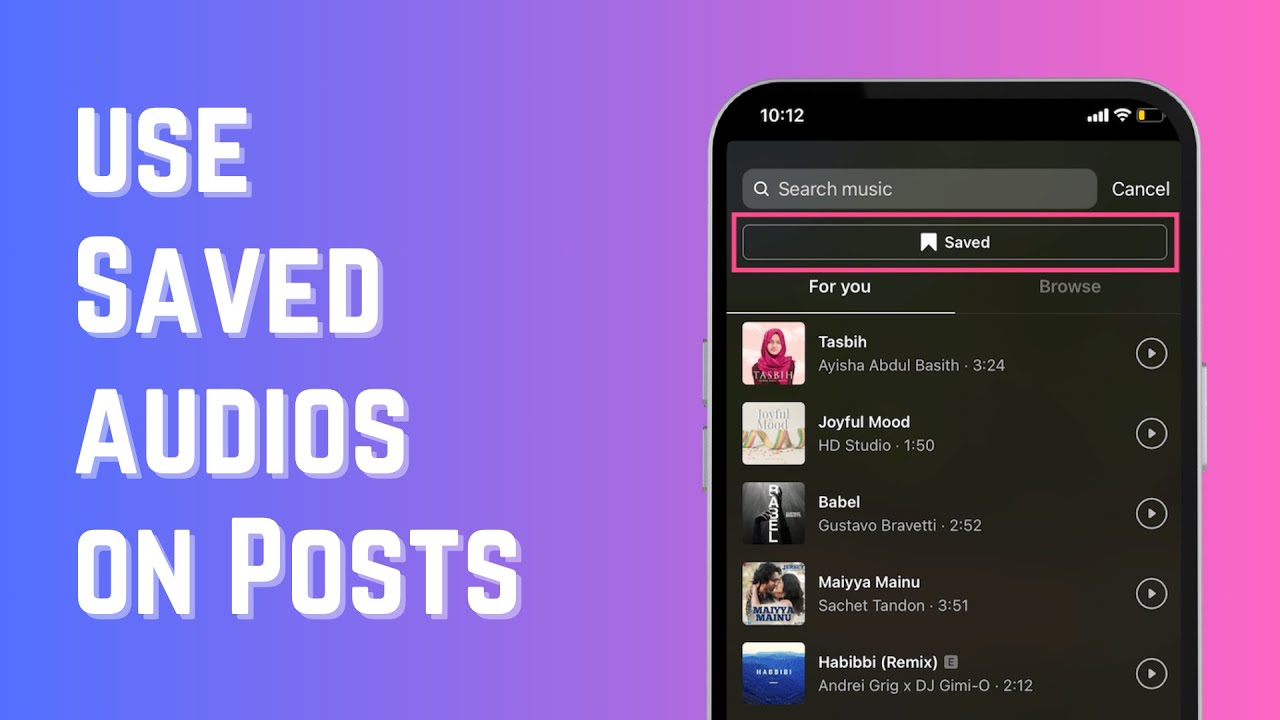 How to use Saved audios on Instagram Posts | Instagram Post - YouTube