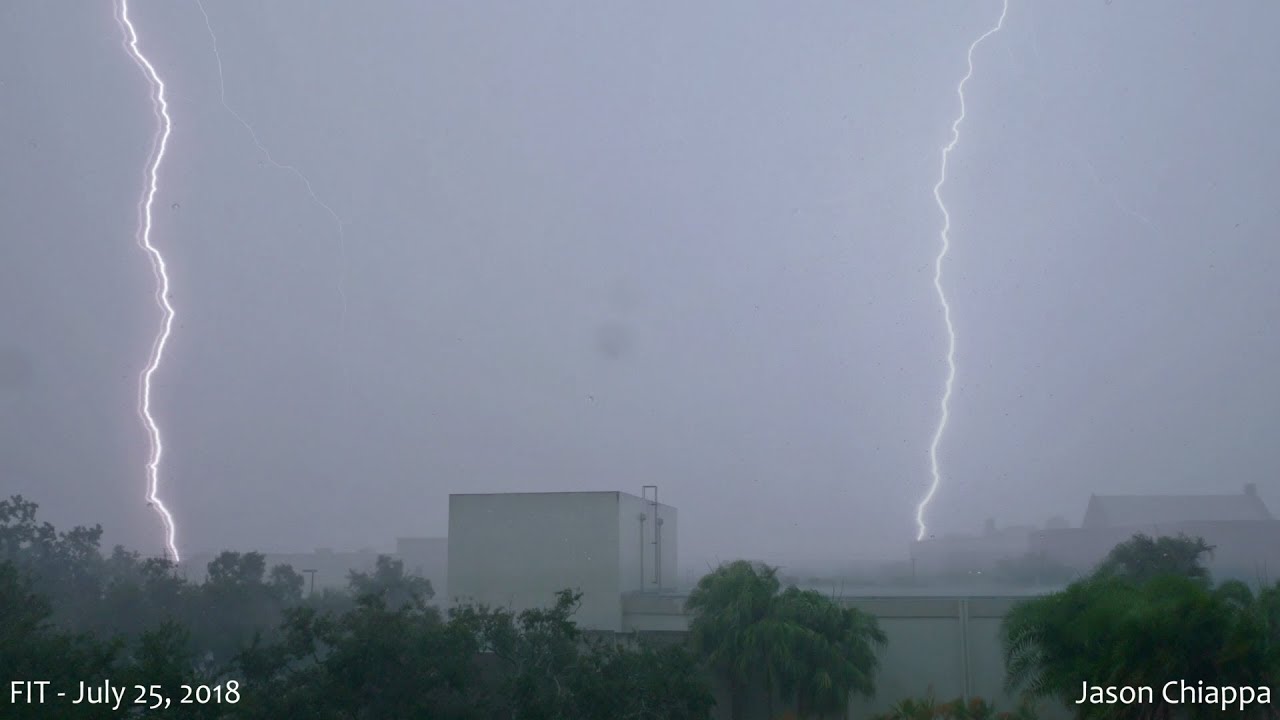 Wicked FL Thunderstorm (Florida Tech - 7/25/2018) - YouTube