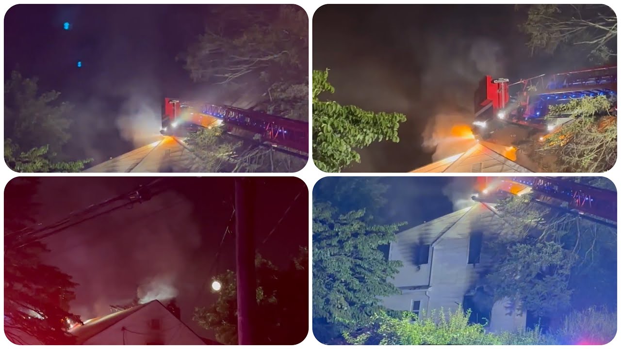 Paterson Fire Dept Operating On A Working House Fire At 481 Preakness ...