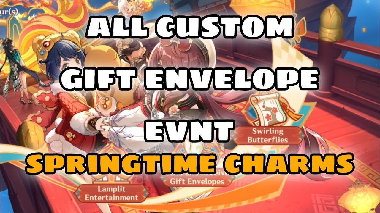 All Custom Gift Envelope on Springtime Charms Event | Genshin Impact ...