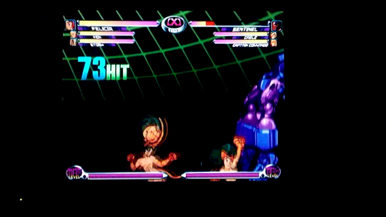 MvC2: Felicia Infinite (3 Meters) Combo On Sentinel - YouTube