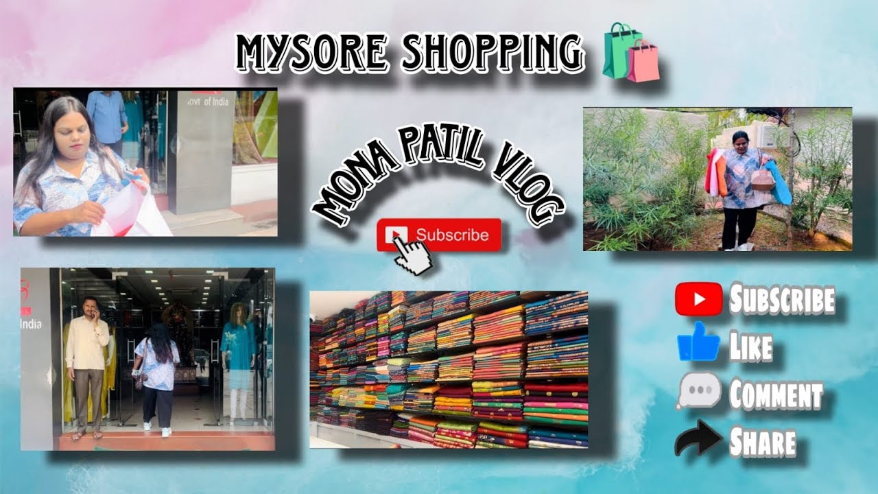 Mysore shopping 🛍️ #shopping #silk #silksaree #aagrikoli #aagri # ...