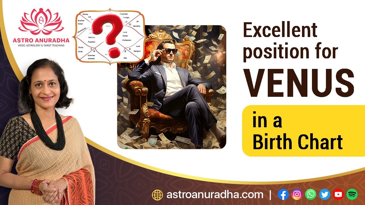 Excellent position for the Venus in the chart | Venus in astrology ...
