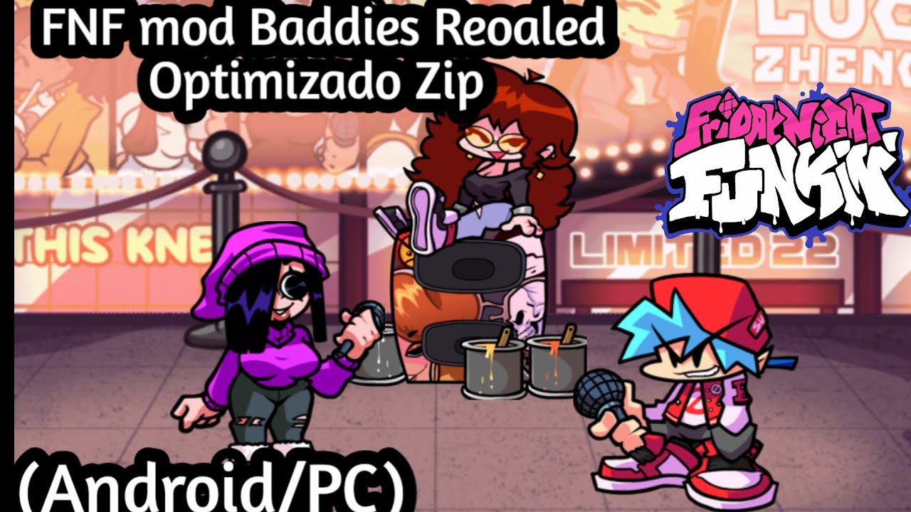 FNF mod Baddies Reoaled Optimizado android zip - YouTube