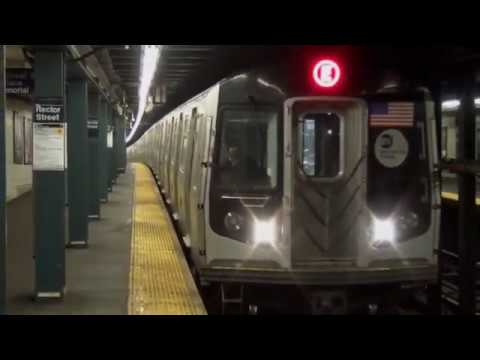 NYC Subway: (E) Trains via the (R) Line to Whitehall Street - YouTube