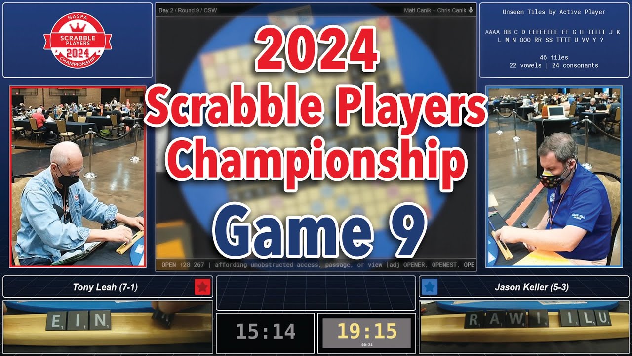 2024 Scrabble Players Championship - Game 9 - Tony Leah vs. Jason ...