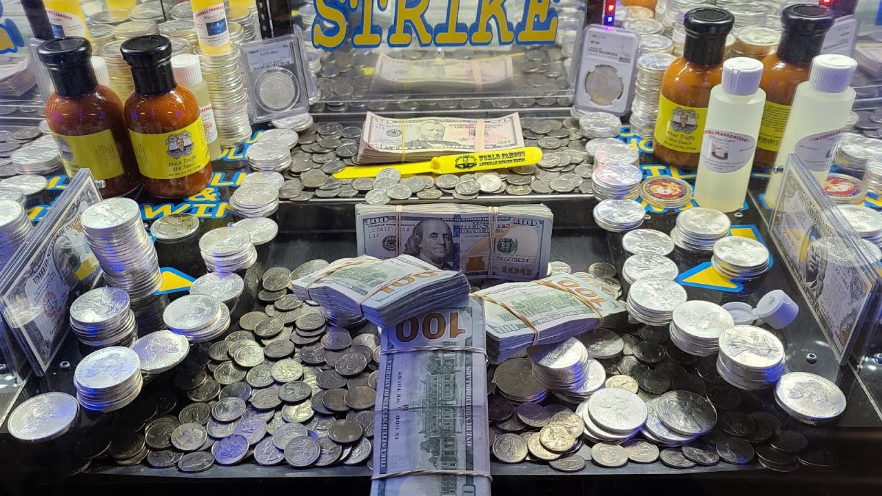 $45K Loaded Coin Pusher With $10K On The Ledge! The Coin Pusher Quest ...