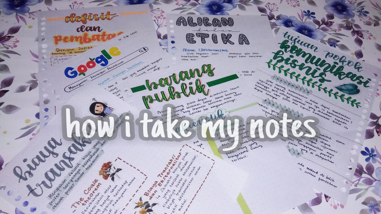 How I Take My Notes | my simple notes - YouTube