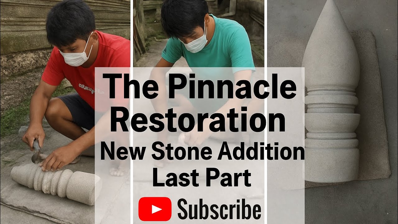 Final Touch: Completing the Pinnacle Restoration with New Stone - YouTube