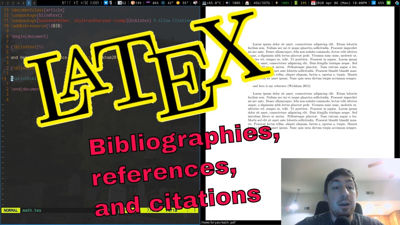 How to Make LaTeX Bibliographies with biblatex, biber, and Some Shell ...