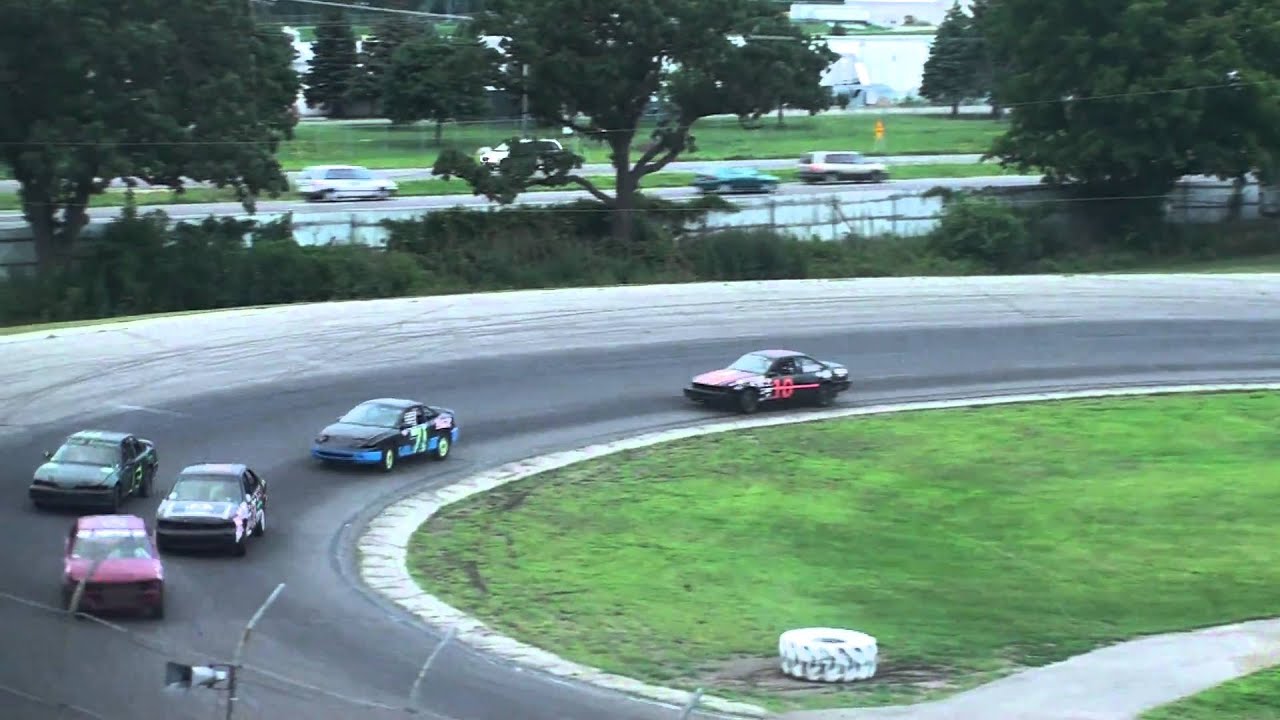 Mini Stock Feature 2010-08-08 Raceway Park Shakopee - YouTube