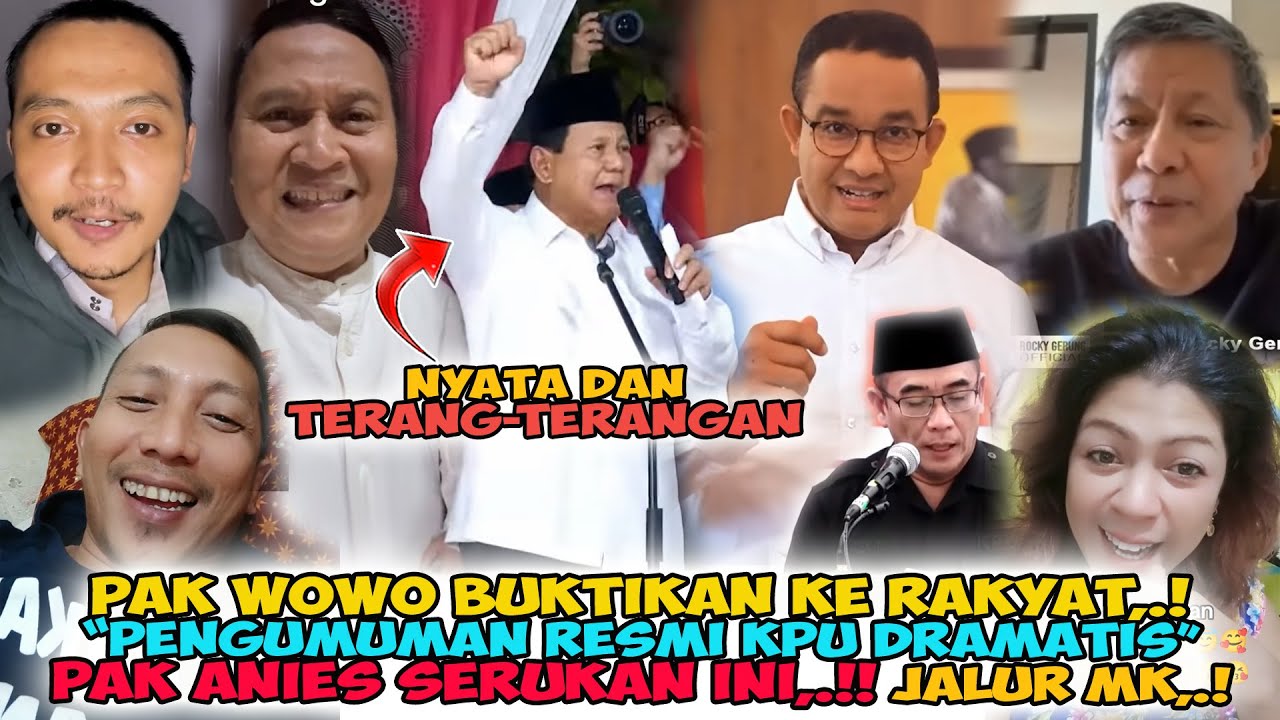 PAK WOWO UCAPKAN HAL TAK TERDUGA,.!! PAK ANIES AJAK KE JALUR MK ...