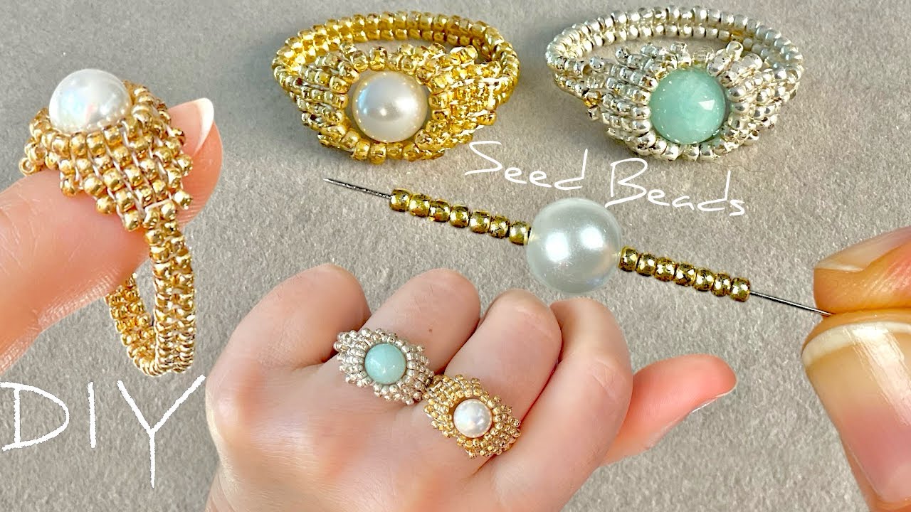 Seed Bead Jewelry Making Tutorials: How to Make Ring with Seed Beads ...
