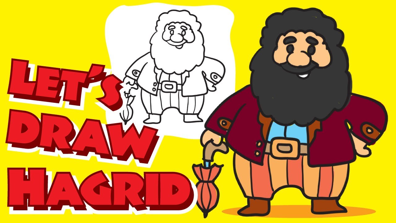 Step By Step Tutorial How To Draw Hagrid - YouTube