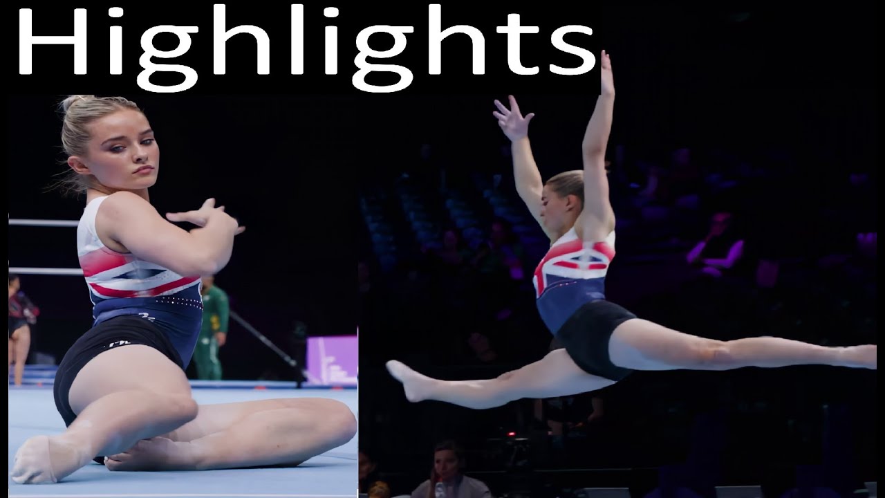 Ruby Evans United Kingdom Highlights Floor FX Podium Training 2023 World Championships Slow ...