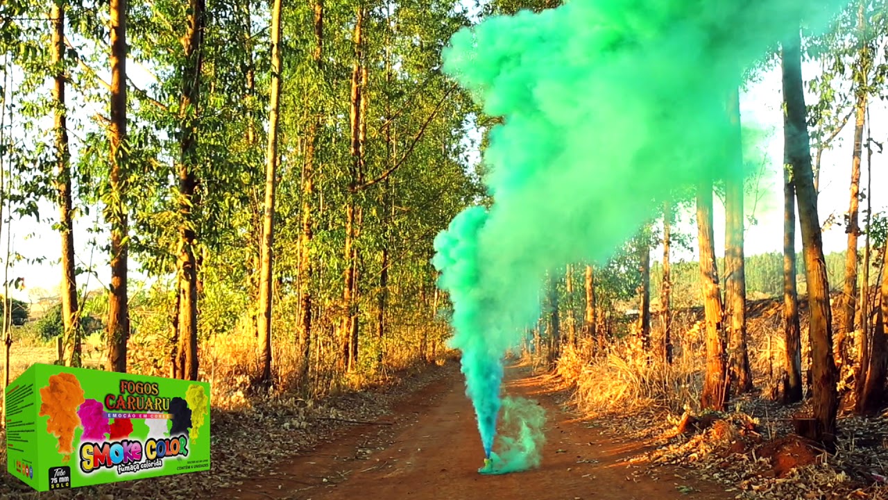 Smoke Color - Fumaça Colorida Solo 75mm Verde - YouTube