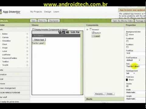 Desenvolvendo seu primeiro aplicativo Android no App Inventor - parte 1 ...
