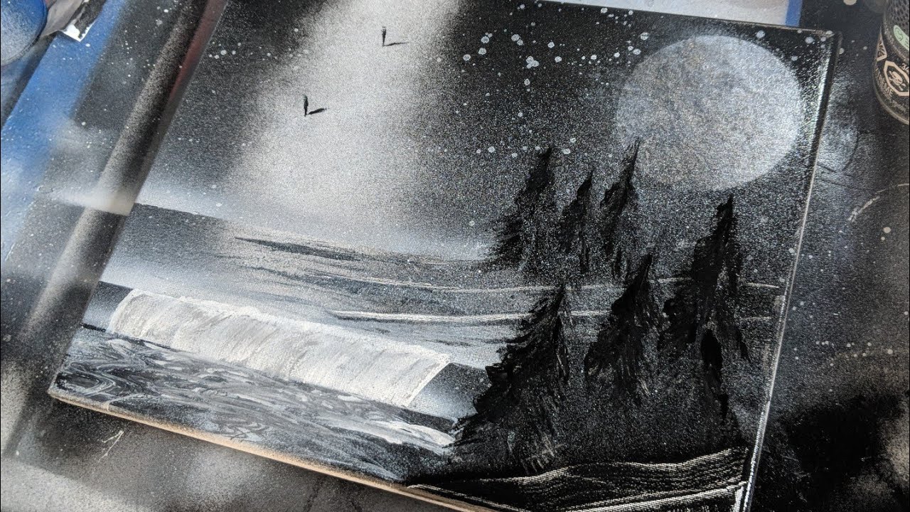 Dark Forest. Spray paint art. RBSprayart - YouTube