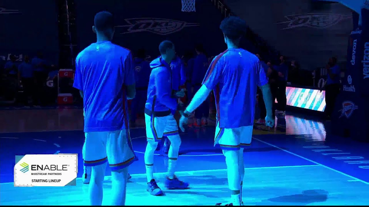 Oklahoma City Thunder 2020-2021 Intro and Starting Line up - NBA ...