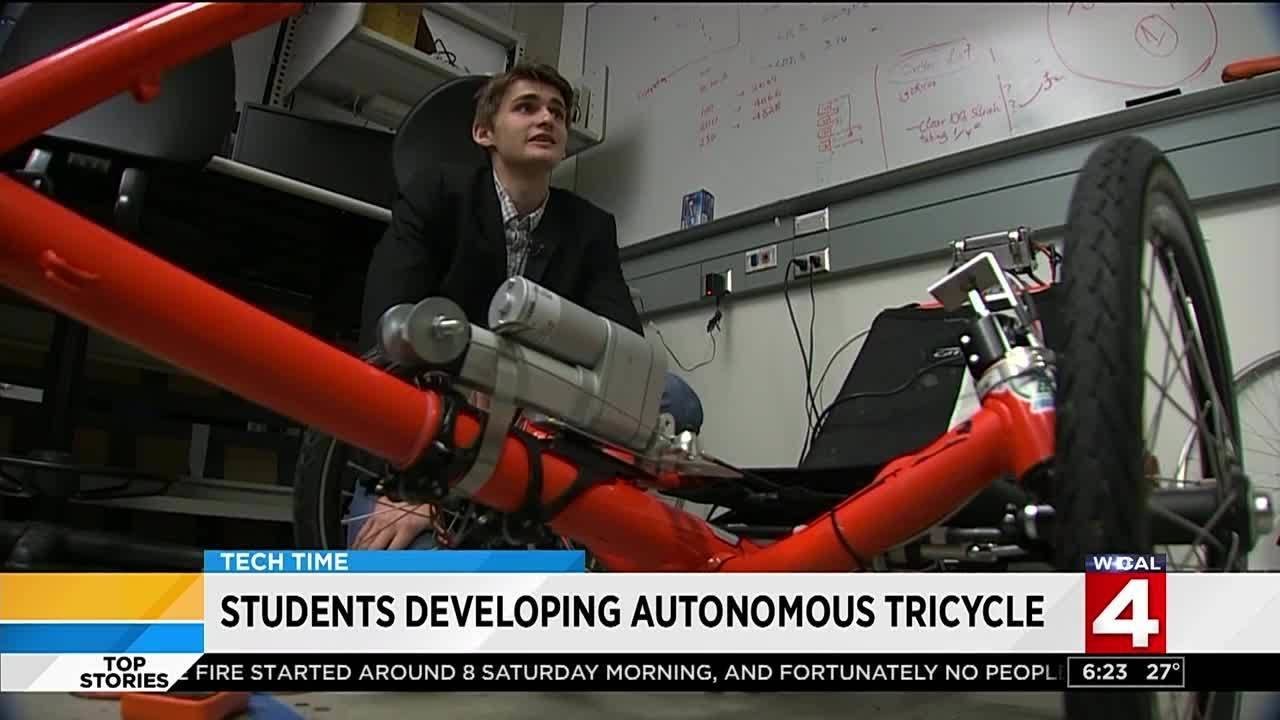 Tech Time: Students developing autonomous tricycle - YouTube
