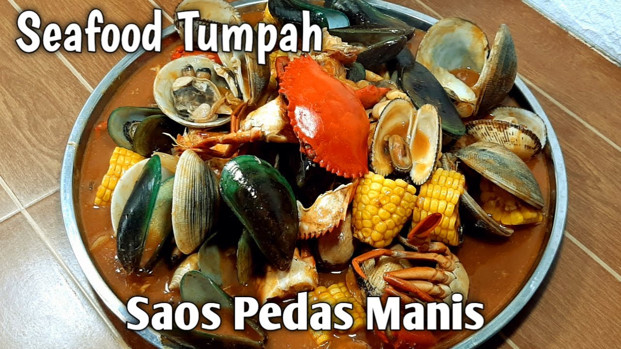 Masak Spesial 7 Jenis Seafood || Resep Seafood Tumpah Saos Pedas Manis ...