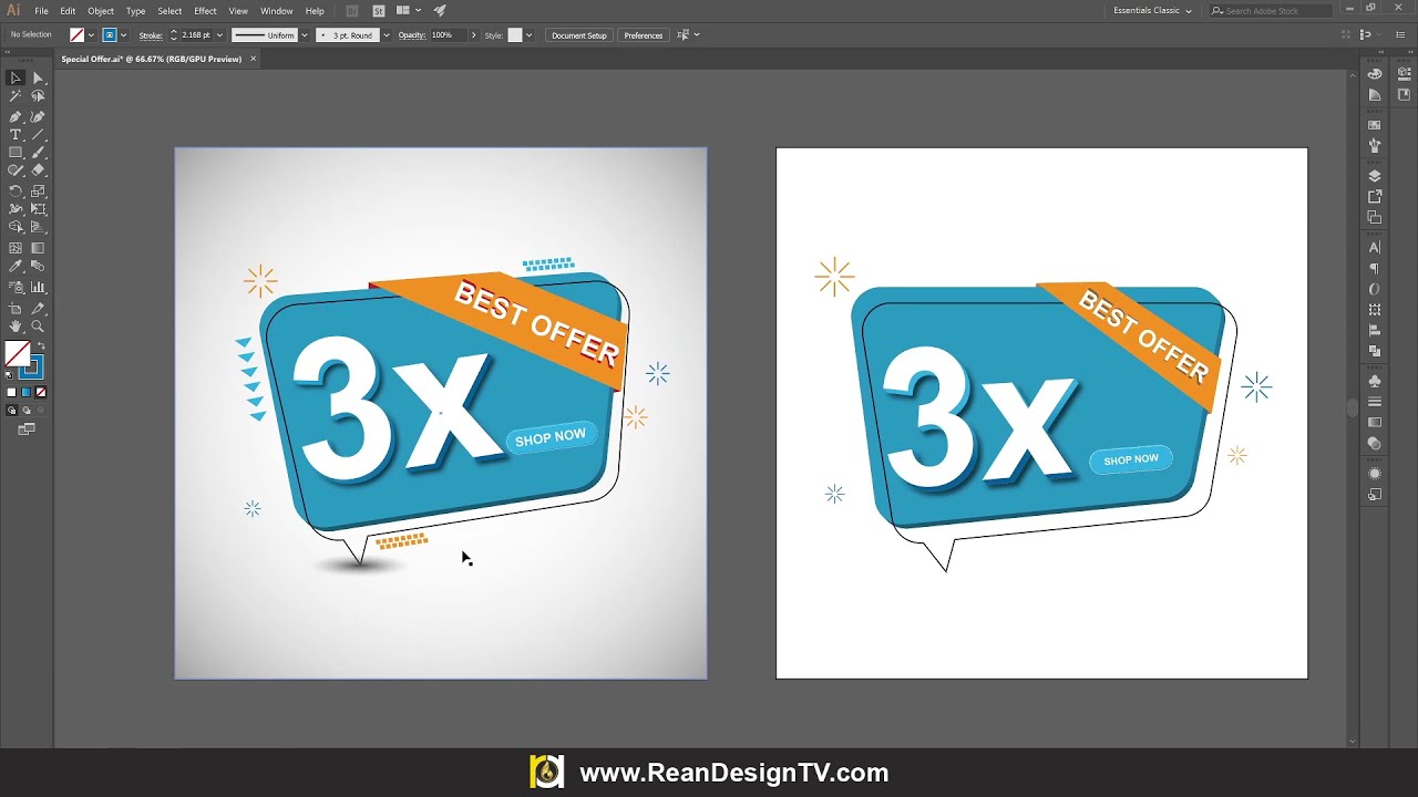 How to design Special offer artwork in Adobe illustrator | Free ...