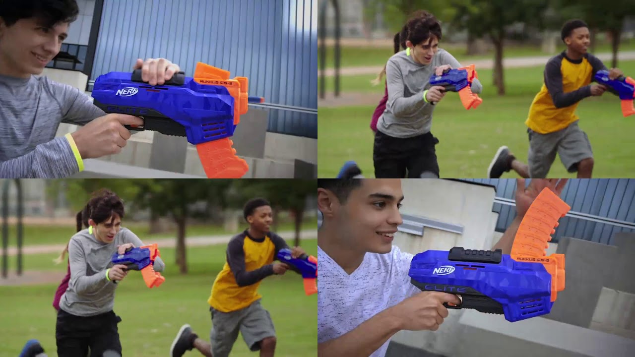 Hasbro Nerf Elite Ruckus ICS-8 od maxikovy-hracky.cz - YouTube