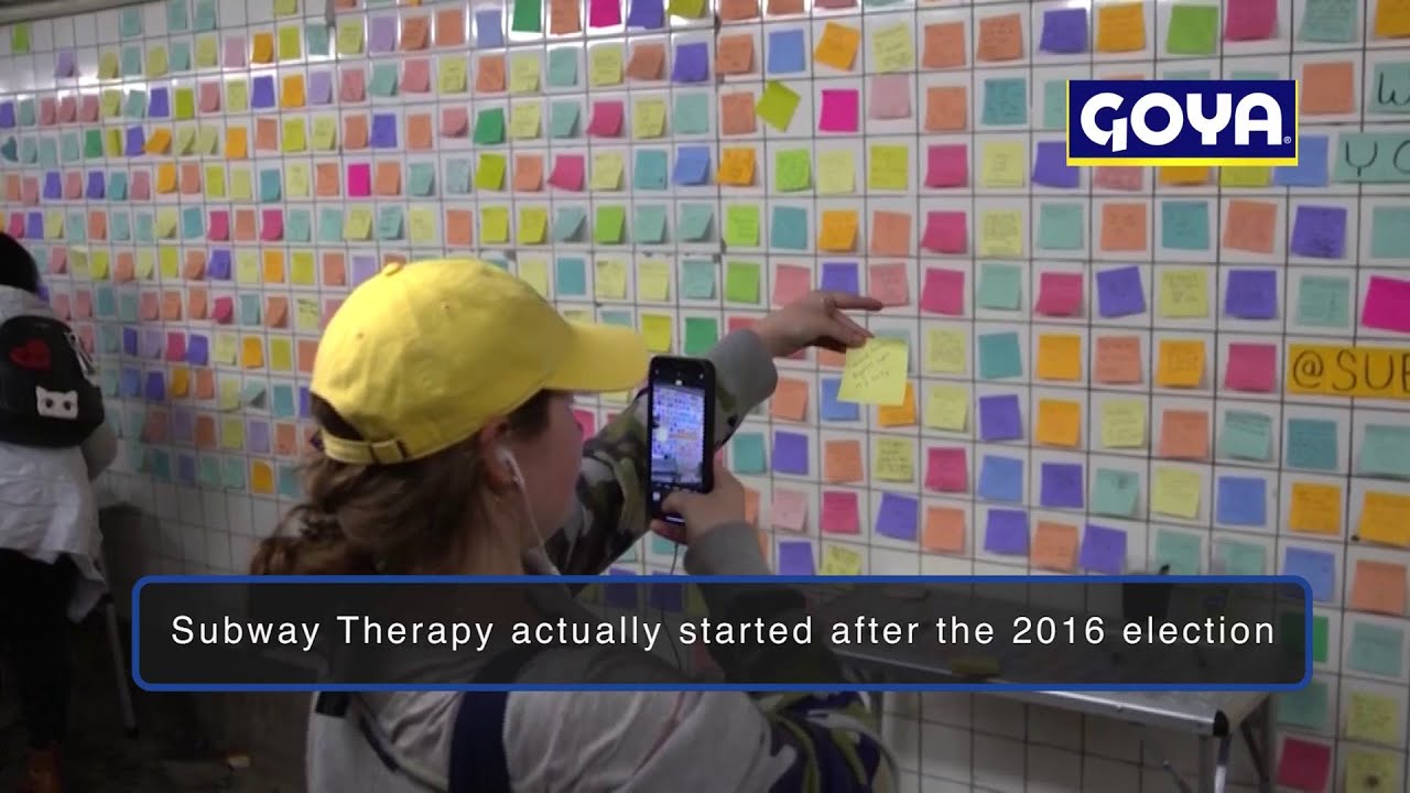 NYC subway art installation encourages people to share their thoughts ...