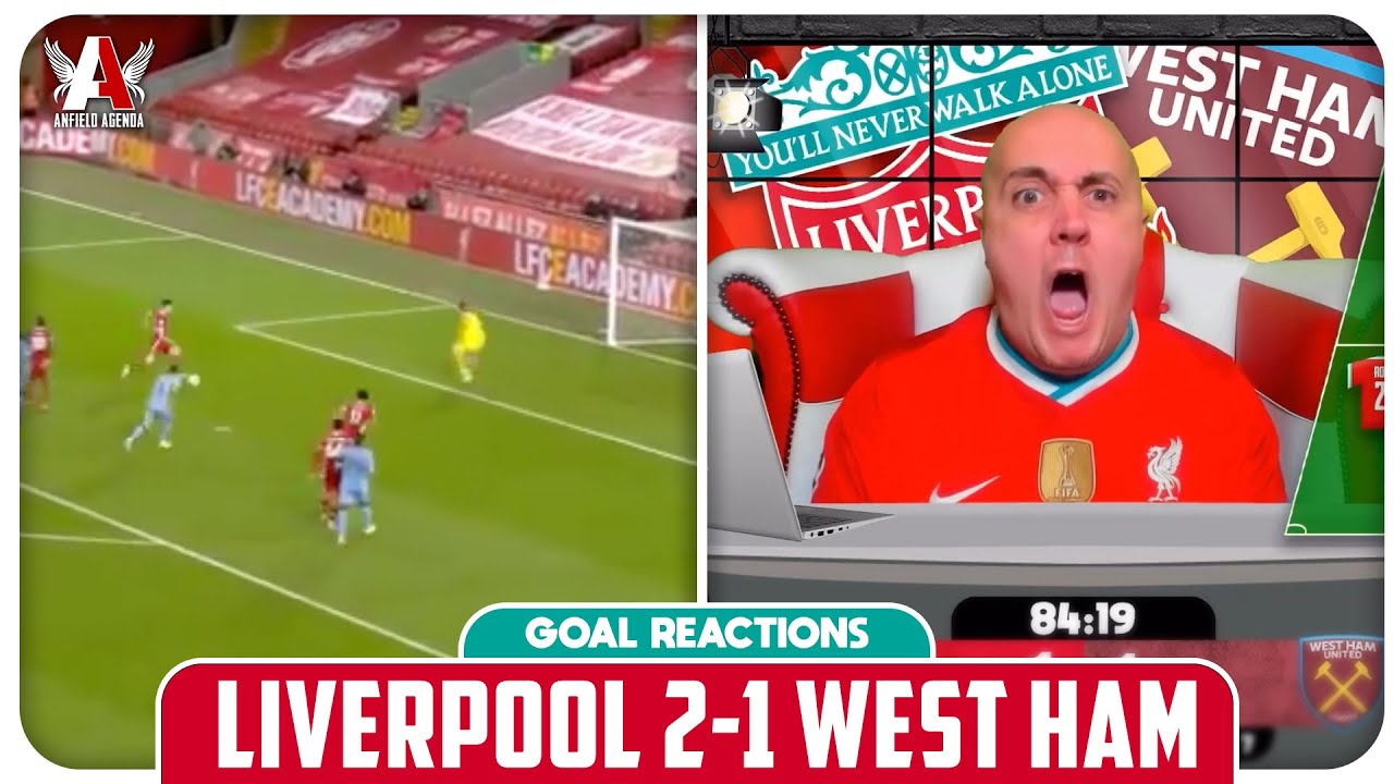 JOTA! LIVERPOOL 2-1 WEST HAM GOAL REACTIONS & WATCHALONG HIGHLIGHTS ...