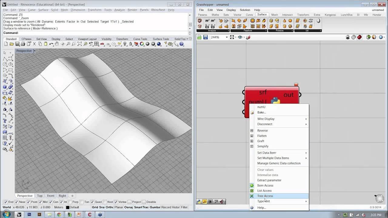 Developing Python Components 09 | Creating Points on a Surface Cont'd - YouTube