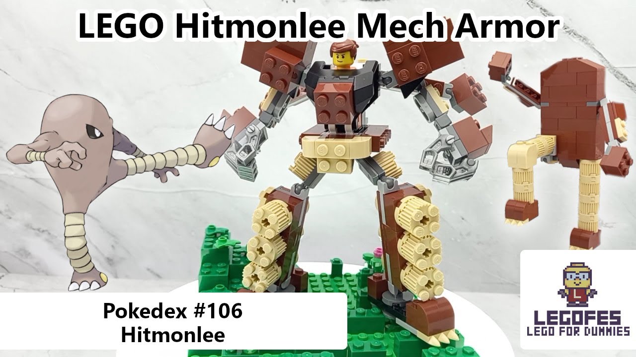 LEGO POKEMON MECH - Pokedex 106 Hitmonlee (Tutorial Build & Armor Robot ...