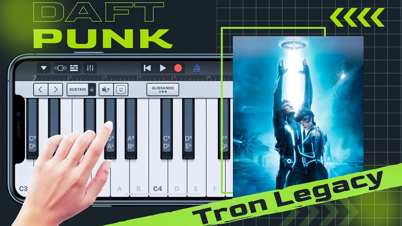 Daft Punk - End of Line (Tron Legacy Soundtrack) on iPhone (GarageBand ...