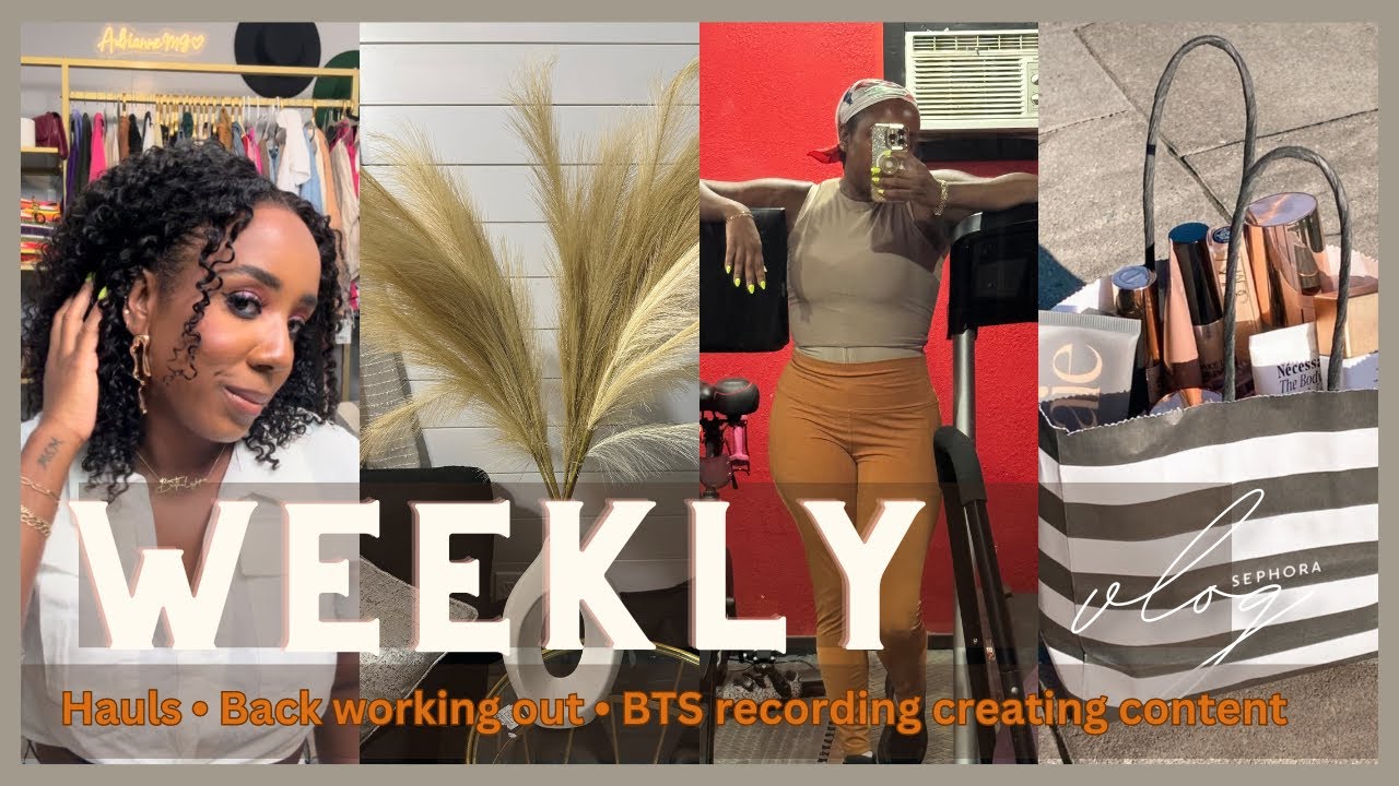 VLOG | Hauls • back to working out • behind the scenes creating content ...