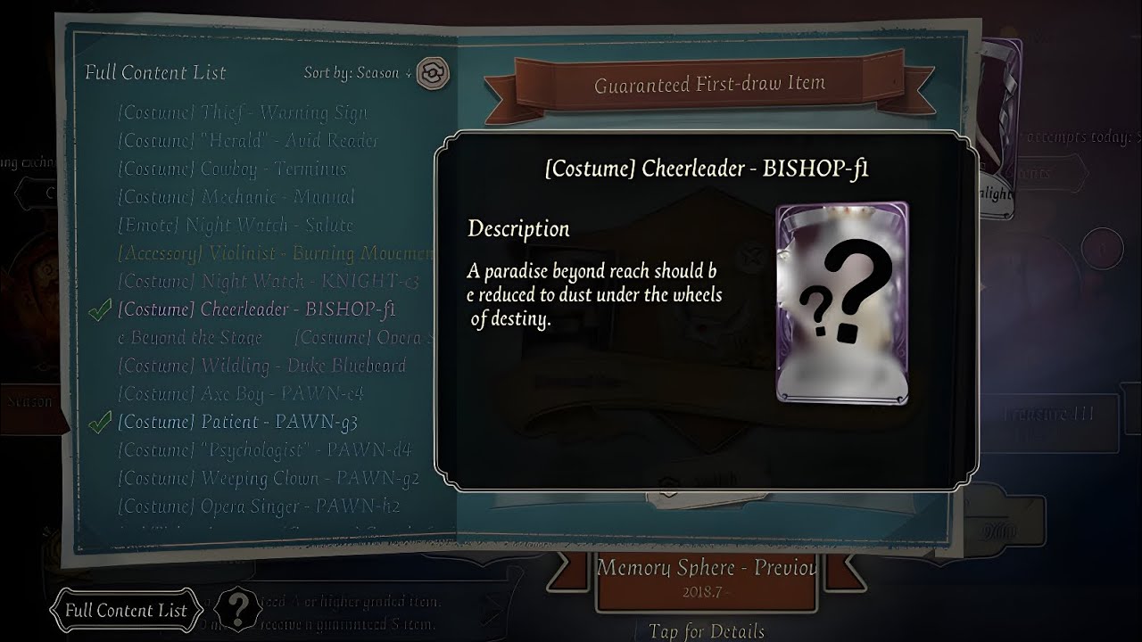 The Most Iconic Memory Sphere skin!! Cheerleader "BISHOP-f1" Gameplay ...